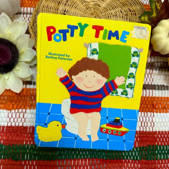 Other | Vintage Childrens Potty Training Board Book Potty Time By ...